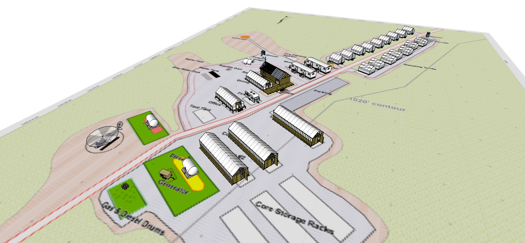 3Aces Project – Mining Camp Layout – DNA645 Design Ltd.