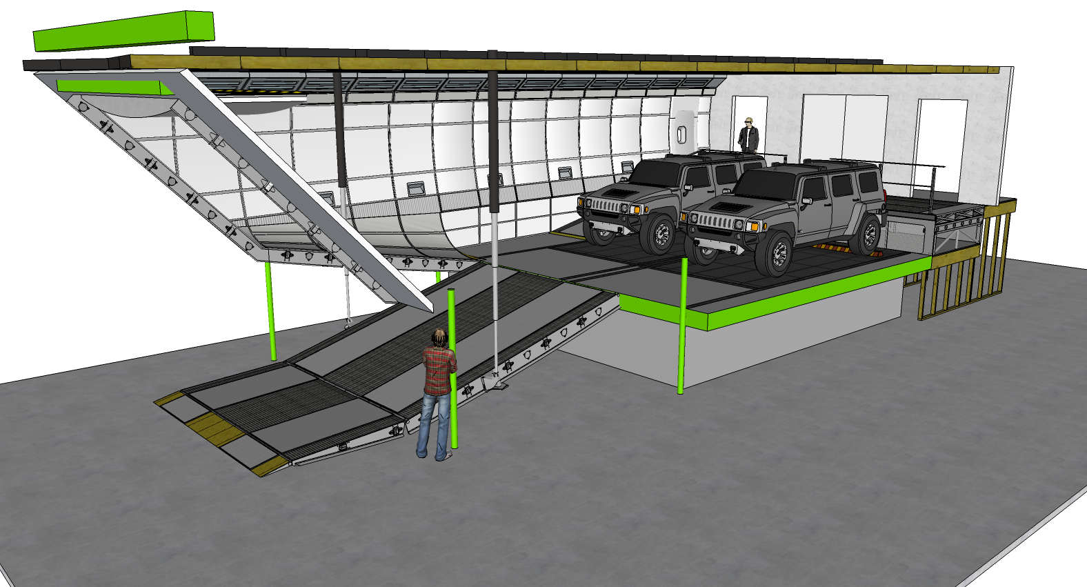 Vehicle Bay – Zoo Season 2 – DNA645 Design Ltd.